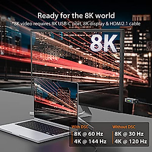 j5create USB Type C to HDMI Cable- 5.9FT / 1.8m (8K@60Hz, 4K@120Hz) with RGB LED Light for MacBook Pro, MacBook Air, iPad Pro, Samsung Galaxy, Surface Pro, Dell, HP (JCC157)