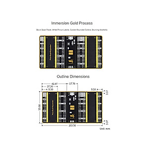 Dual GPIO Expander for Raspberry Pi Pico Microcontroller Board Two Sets of Standard Raspberry Pi Pico GPIO 2x20 Male Headers for Connecting More Expansion Modules