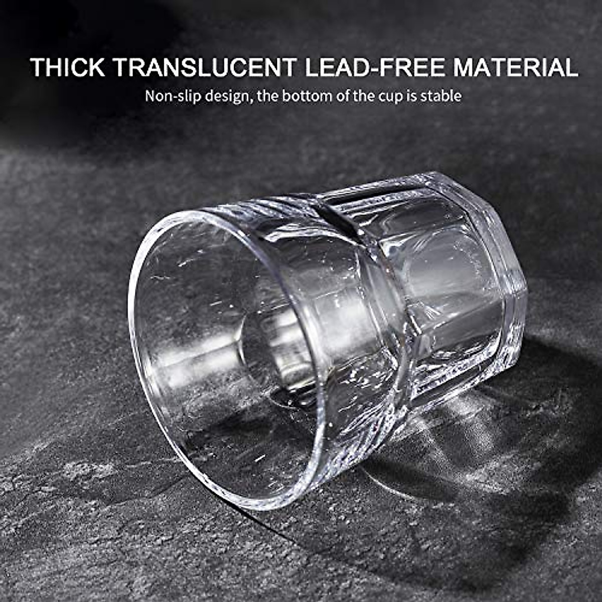 Whiskey Glass 5 oz,QAPPDA Shot Glass Old Fashioned Cocktail Glasses,Drinking Bourbon Glasses For Liquor,Heavy Base Rocks Glasses Shot Cups Set,Vodka Glass Cups Scotch Glass Liquor Glasses 20 Pack