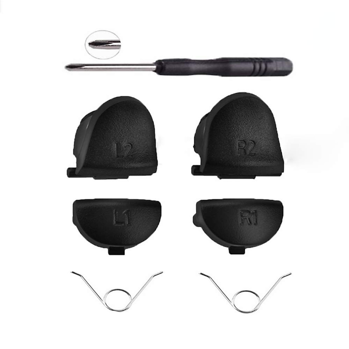 guanximaoyi Replacement L1 R1 L2 R2 Trigger Buttons Trigger Spring for PlayStation 4 Dualshock 4 PS4 JDS-011 JDS-010 Controller