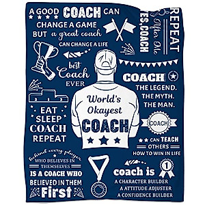 NIAXAYER Coach Gifts for Men Best Coach, Cheer Coach Gifts, Coach Appreciation Gift Flannel Throw Blanket 60"×50"