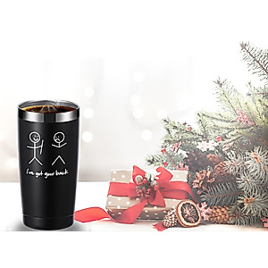 momocici I've Got Your Back 20 OZ Travel Mug Tumbler.Funny Novelty Joke Gag Friendship Sarcastic Men Gifts.Birthday,Christmas Gifts for Men Husband Friend Brother Boss Coworker(Black)