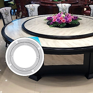 2pcs 5.5inch Aluminium Alloy Lazy Susan Turntable Bearings, Round Rotating Bearing Turntable Base, 360 Degree Rotating Swivel Plate Lazy Susan Hardware for Kitchen Dining Table, 110lbs Capacity