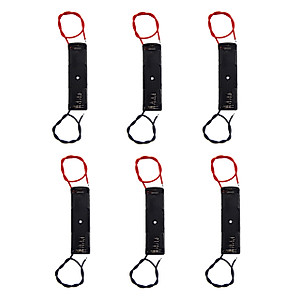 LAMPVPATH (Pack of 6) Single AA Battery Holder, 1 X 1.5V AA Battery Holder, AA Battery Holder with Leads Wires