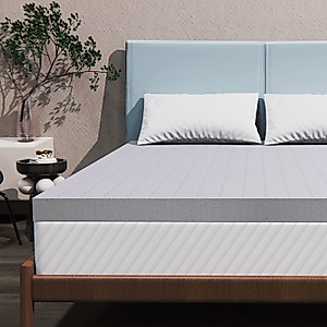 Maxzzz 3 Inch Memory Foam Mattress Topper Full Size, Bamboo Bed Mattress Topper, Ventilated Mattress Pad CertiPUR-US Certified Plush