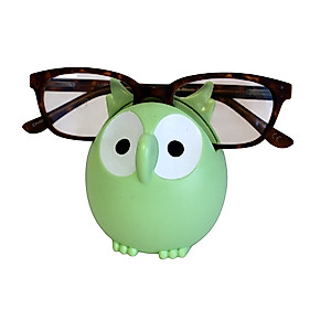Dependable Industries inc. Essentials Owl Glasses & Sunglasses Holder Stand - Eyeglass Display Rack, Smartphone Dock, Nice Random Color Shipped