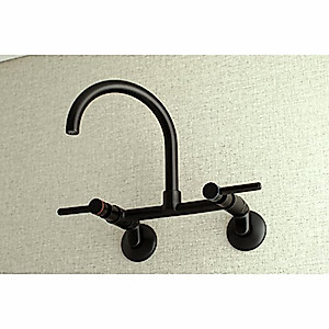Kingston Brass KS814MB Concord Kitchen Faucet, 7-1/16" in Spout Reach, Matte Black