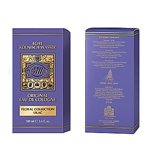 4711 Floral Collection Lilac for Unisex Eau de Cologne Spray, 3.4 Ounce