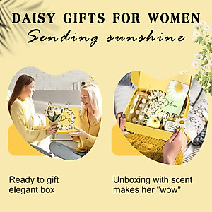 Daisy Gifts for Women, Gifts Baskets for Women, Cute Unique Birthday Gifts for Women Best Friend, Inspirational Gifts for Women, Gifts for Women Her Teen Girl Sister Friendship, Daisy Themed Gifts