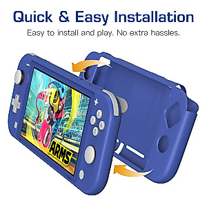 MoKo Protective Case for Switch Lite, Silicone case Protective Rubber Cover Case, Shock-Absorption Anti-Scratch Non-Slip Case Compatible with Switch Lite Console - Blue