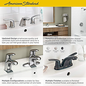 American Standard 7075200.295 Colony Pro Two-Handle Centerset Bathroom Faucet, 1.2 GPM, Brushed Nickel