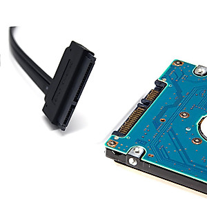 SinLoon 2.5'' Hard Disk Drive SATA 22Pin to eSATA Data USB Powered Cable Adapter for Optimized for SSD, Support UASP SATA IIIEC-SSHD(Black)