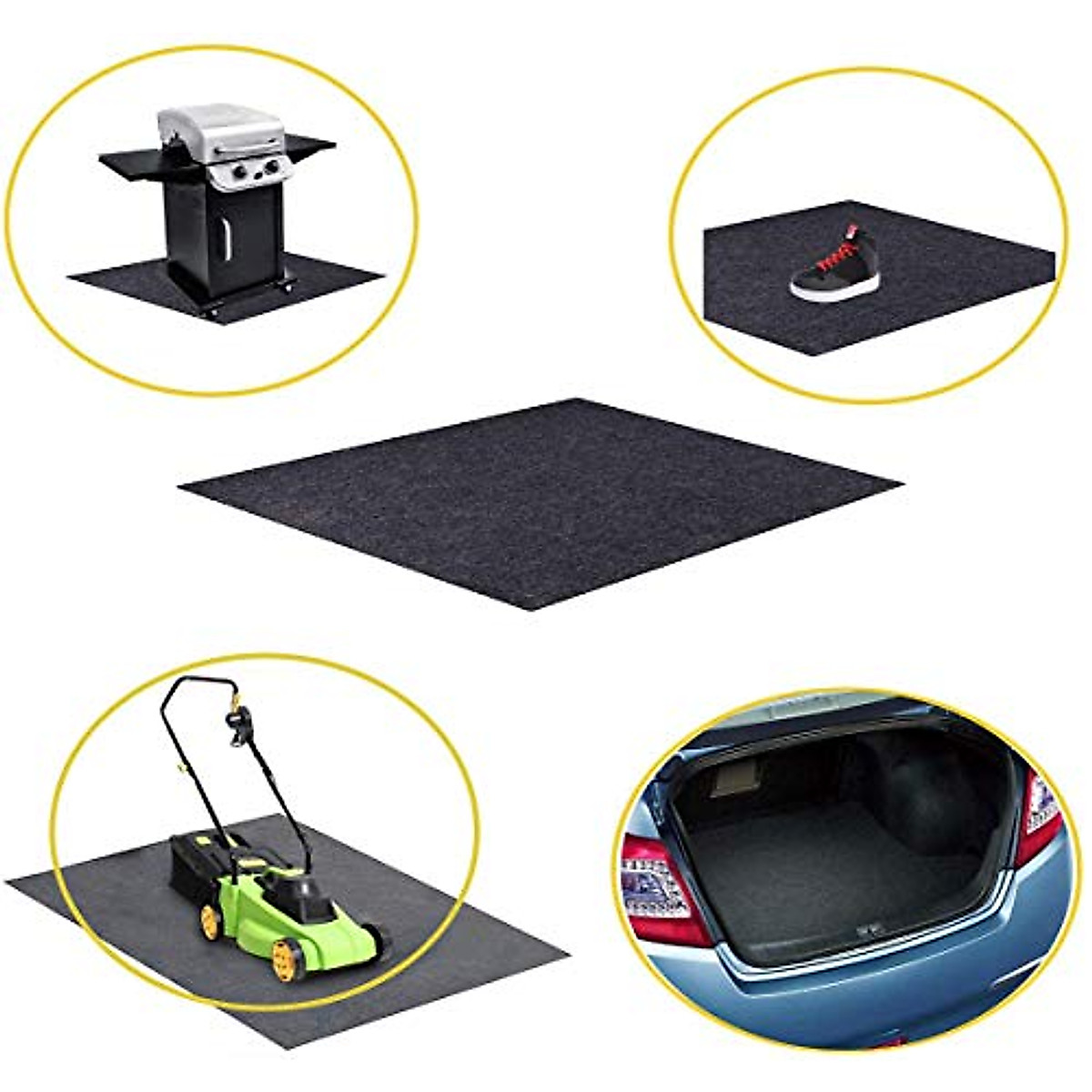 Brinman Under Grill Mat,Premium Grill Mat for Deck, Under Grill Floor Mats to Protect Deck,BBQ Mat for Under BBQ, Absorbent Oil Pad Protector for Decks and Patios,Waterproof, Reusable,(36x30 Inches)…