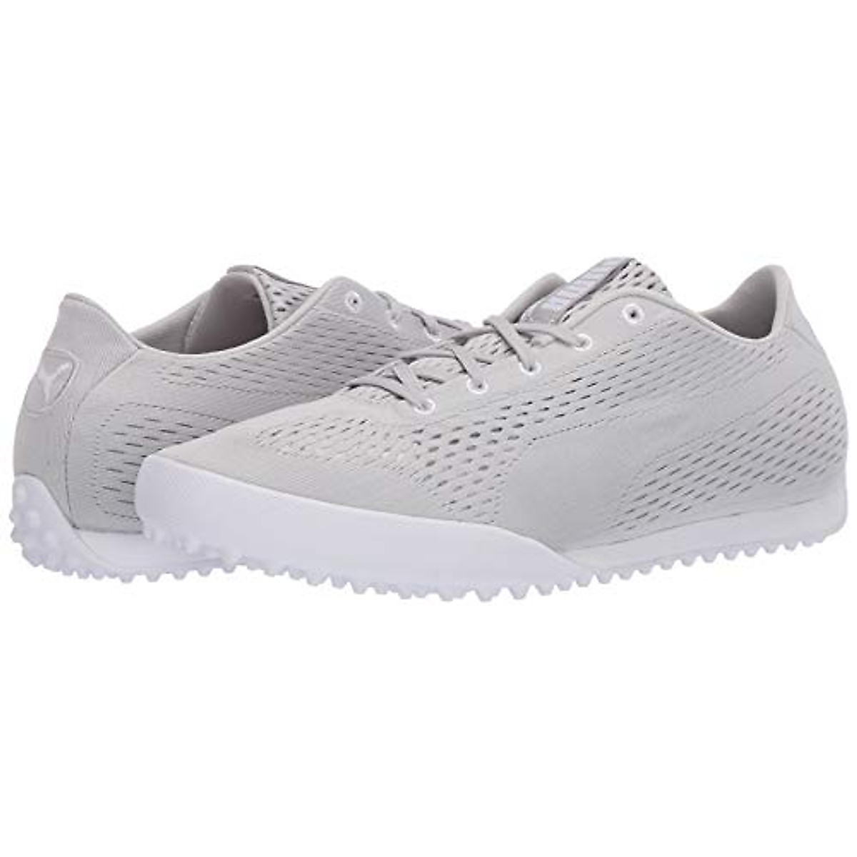 PUMA GOLF Women's Monolite Cat Engineered Mesh Golf Shoe, Gray Violet-Puma White, 8 M US