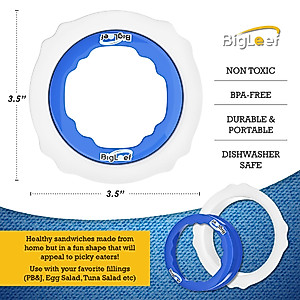 Uncrustable Sandwich Cutter and Sealer - PBJ Sandwich Cutter for Kids Lunch - Make & Freeze DIY Pocket Minis - Homemade Uncrustables Sandwich Maker - Crustless Bread Sandwich Sealer Decruster (Round)