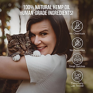 Hemp Dog Health Ease Hemp Oil for Cats: Joint and Muscle Pain Relief for Cats | Cat Arthritis Pain Relief | Cat Allergy Relief | Effective Anti Itch for Cats | Easy-to-Give Hemp Drops for Cats