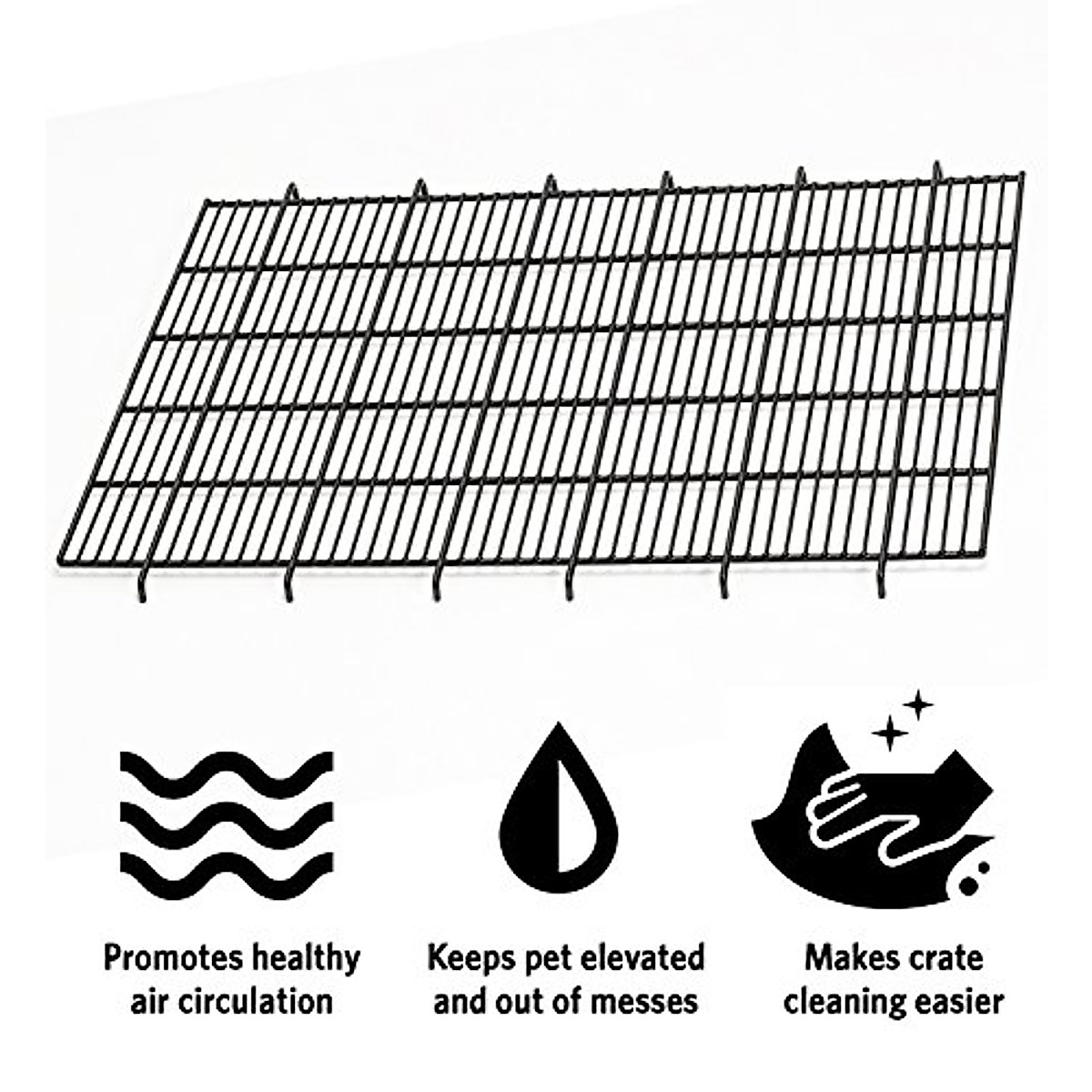 MidWest Homes for Pets Floor Grid for Dog Crate; Elevated Floor Grid Fits Models 1630/DD STRAIGHT SLIDE BOLT LATCH, 730UP
