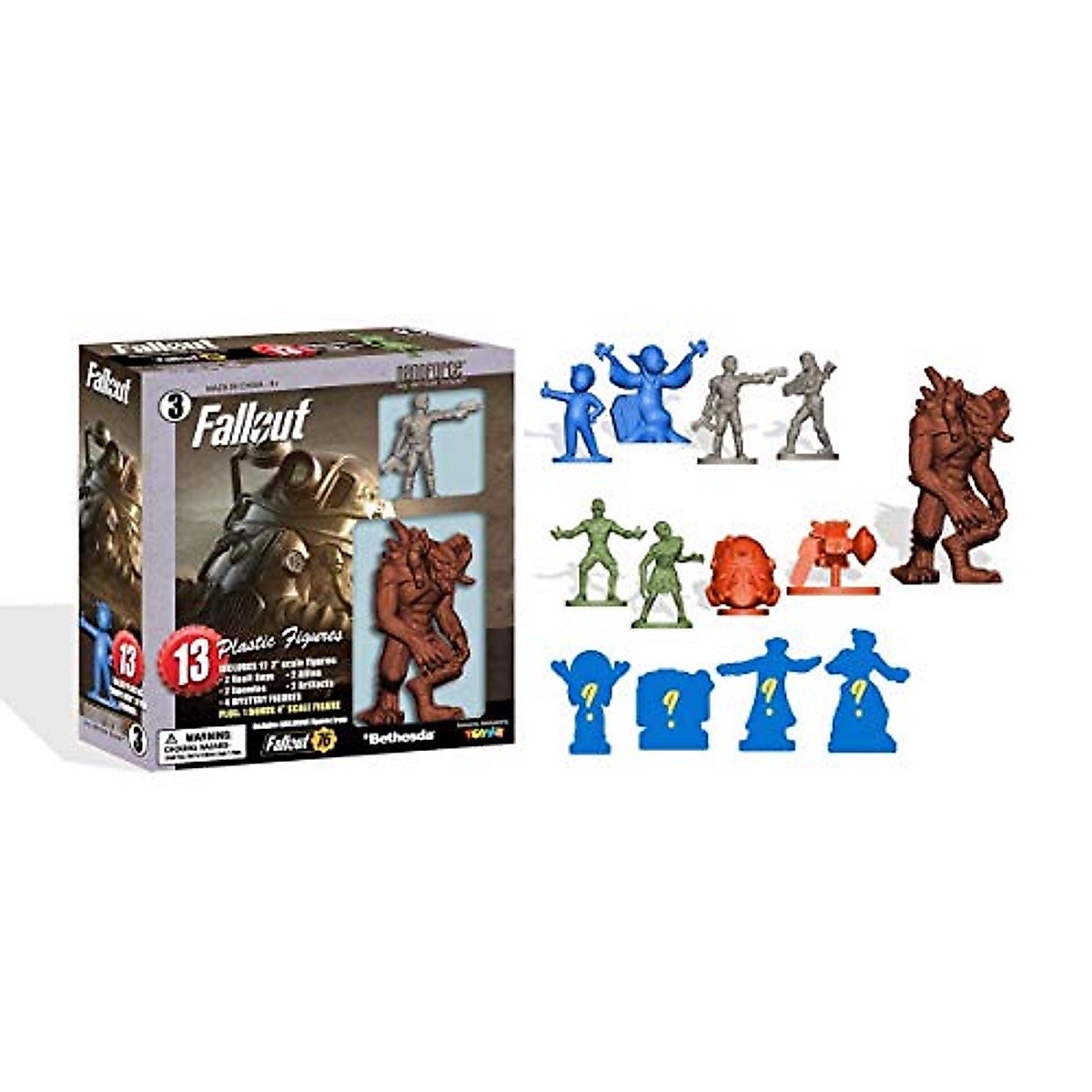 Toynk Fallout Nanoforce Series 1 Army Builder Figure Collection - Boxed Volume 3 | Vault Boy | Power Armor | Deathclaw | Special Edition Collectible Gaming Figures |