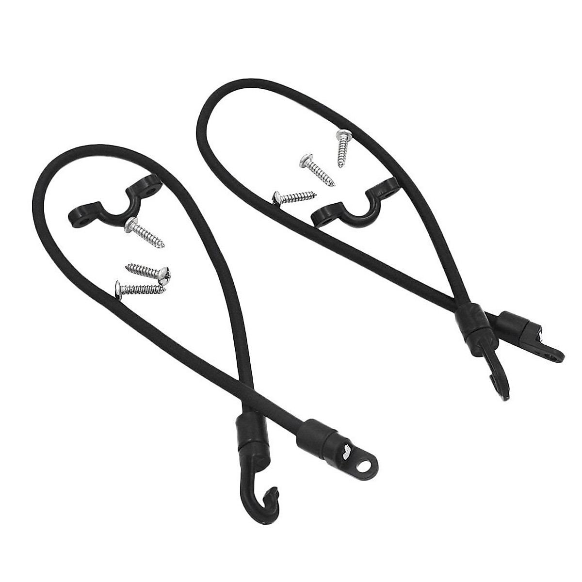 Yundxi 2 Sets Fishing Rod Tamer Straps Holder with Screws Surfing Rod Strap Belt Deck Mount Connector Boat Pole Holder for Surfboard Kayak Boating Marine Fishing