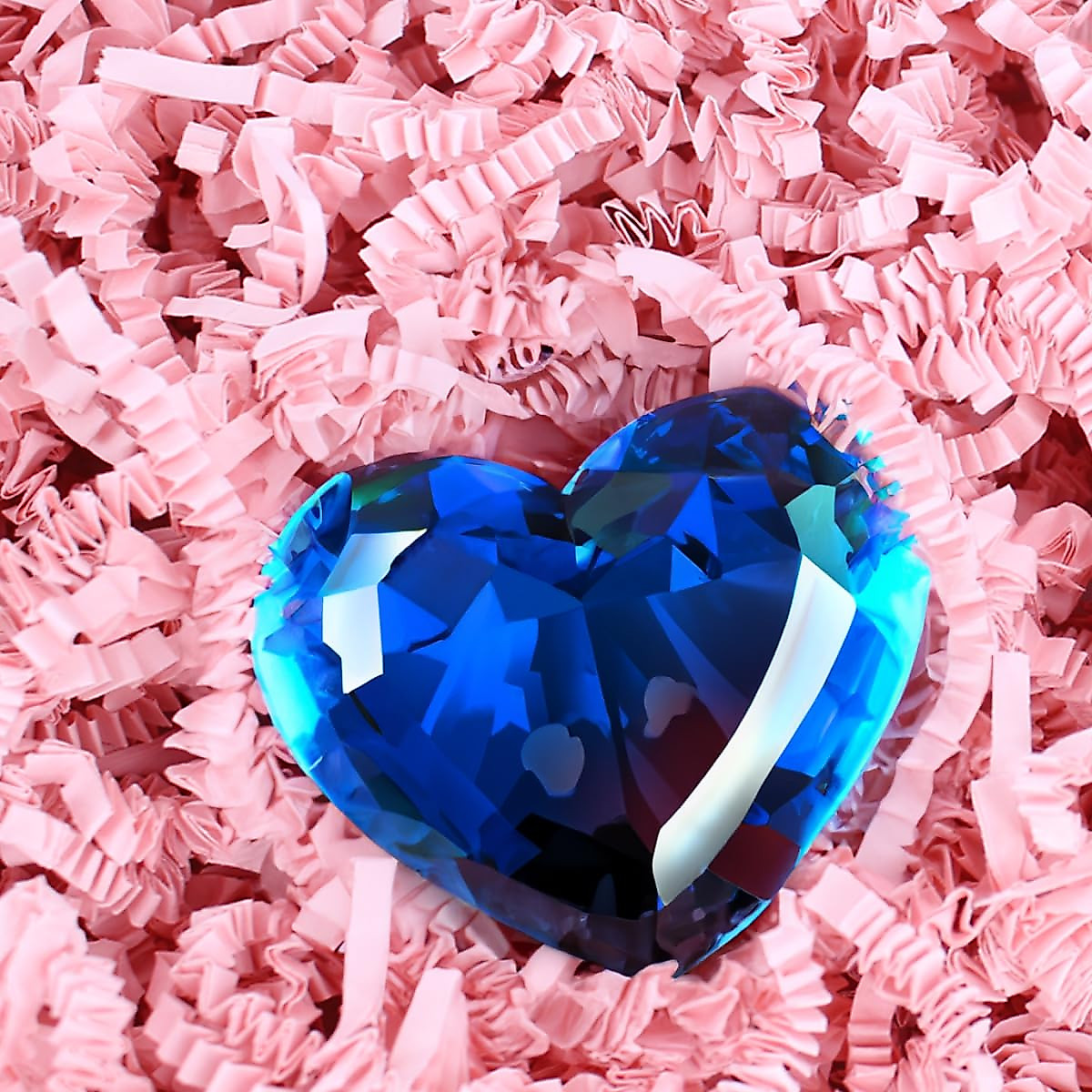 Mighty Gadget 1 LB Light Pink Crinkle Cut Paper Shred Filler for Gift Wrapping & Basket Filling