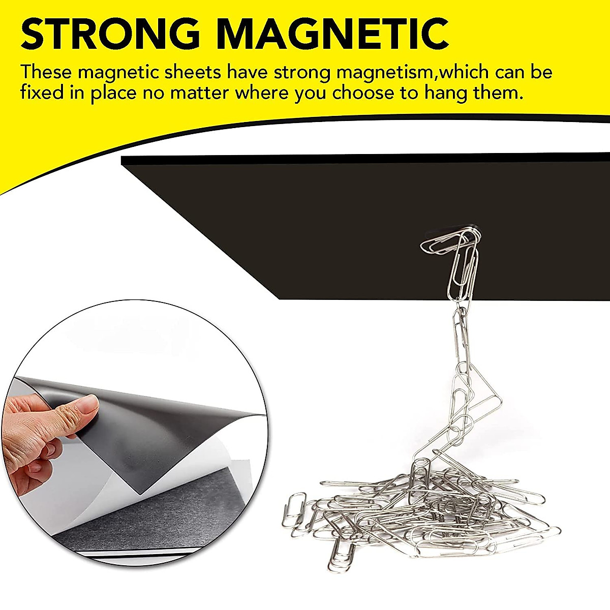 DIYMAG Magnetic Adhesive Sheets, |4" x 6"|, 18 Pack，Cuttable Magnetic Sheets，Flexible Magnet Sheets with Adhesive for Crafts, Photos and Die Storage, Easy Peel and Stick
