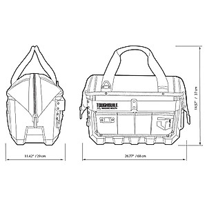 ToughBuilt - 20" Massive Mouth w/Waterproof Base - Durable and Rugged, Lockable, 22”x 14”x 11” - (TB-CT-62-20)
