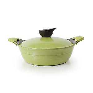Neoflam Eela low stockpot olive green, 2.5 qt