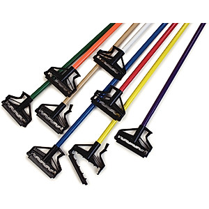 SPARTA 4166414 Spectrum Fiberglass Mop Handle with Quik-Release for Cleaning, Commercial, Residential, 60 Inches, Blue (Pack of 5)