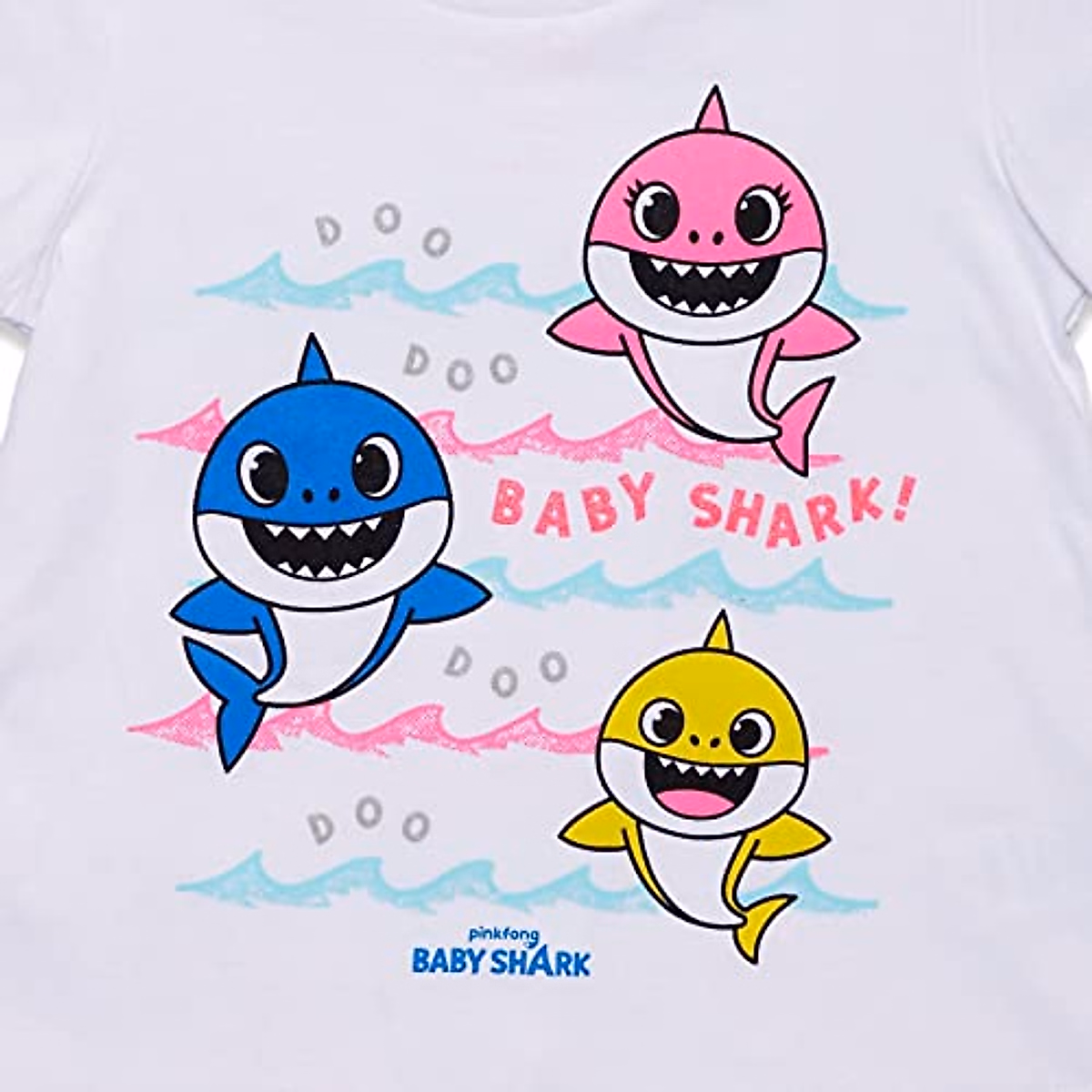 Pinkfong Baby Shark Toddler Girls Graphic T-Shirt and Shorts Outfit Set Pink/White 3T