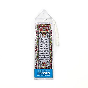Fabric Bible Bookmark with Bonus Tassel Bookmark - Numbers 6:24-26: The Lord Bless You Bible Book Markers - Christian Bookmarks for Women & Men - Religious Bookmarks - Christian Gifts for Women