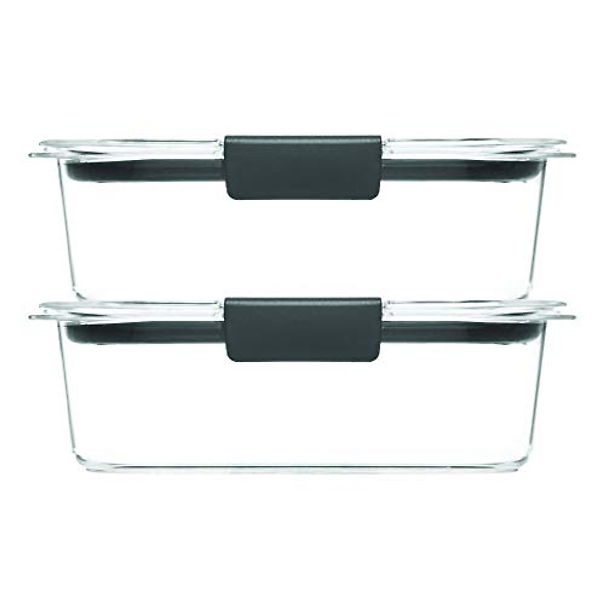 Rubbermaid Brilliance Food Storage Container, Medium, 3.2 Cup, Clear, 2-Pack (2025333)