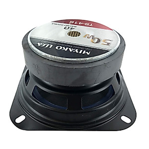 MIYAKO USA (TS-416 4" Professional Grade Replacement for Speaker 50 watts Power at 4 ohms 10oz Magnet Round Speaker for Repairs Black (1 Pair)
