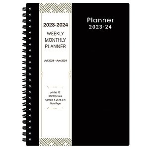 2023-2024 Planner - Weekly & Monthly Planner 2023-2024, Academic Planner 2023-2024, From July 2023 to June 2024, 6.25 in × 8.3 in - Classic Black, Improving Your Time Management Skill