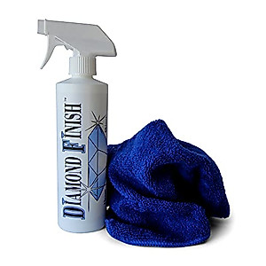 Diamond Finish 16oz Cleaner Polish Protector Multi Surface for Vehicle & Home Cleans, Seals & Repels Fingerprints, Dust, Dirt, Water Spots, Grease, Oil, While it Shines