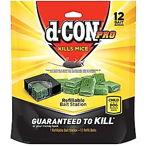 d-Con Corner Fit Mouse Poison Bait Station With 1 Station And 12 Refill Baits