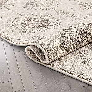 Well Woven Loop-De-Loop Concetta Moroccan Trellis Beige Kilim-Style 3'11" x 5'10" Area Rug