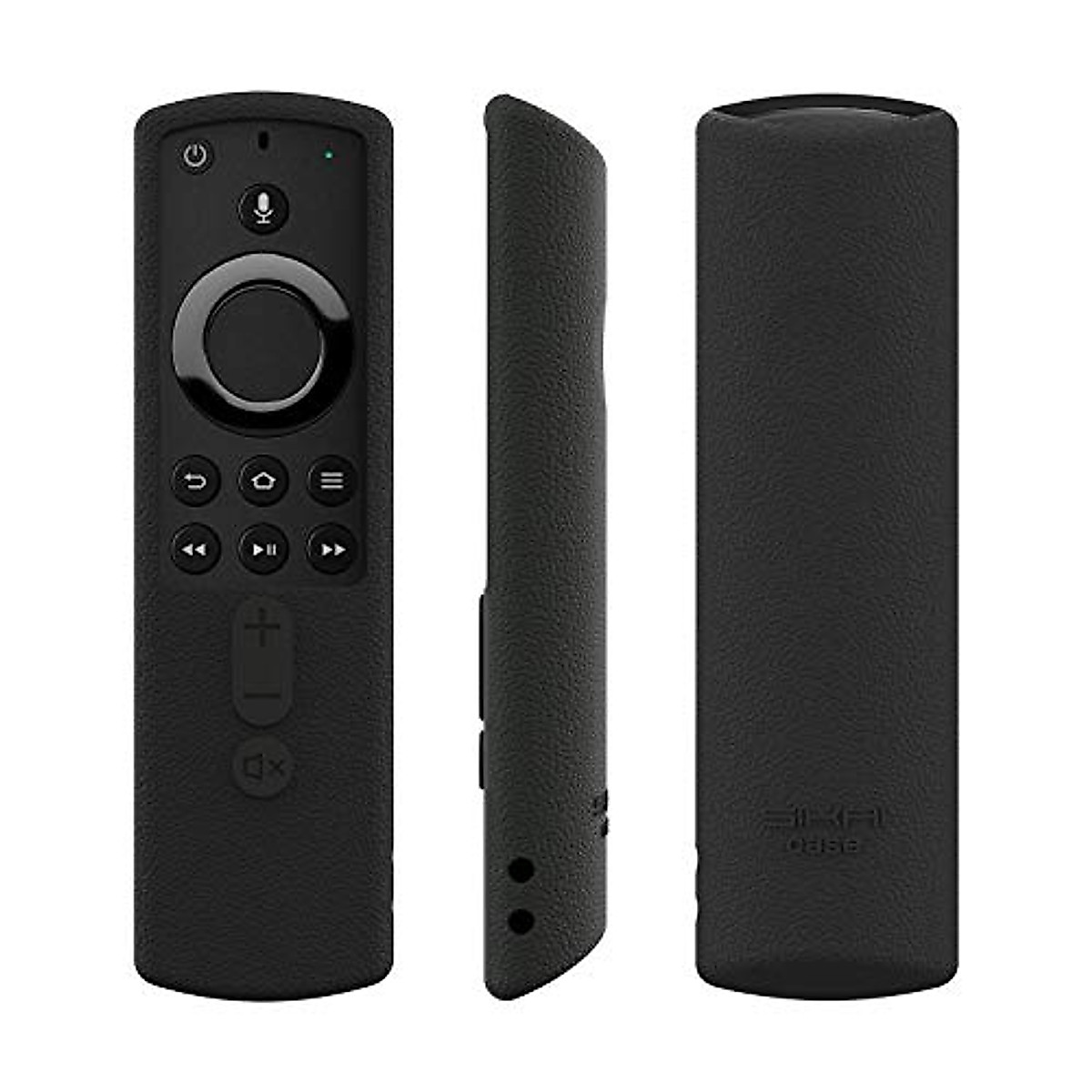 SIKAI Remote Case for 5.6 inch Fire TV Stick 4K Remote Skin-Friendly Shockproof Silicone Cover Compatible with Fire TV Stick 4K All-New Alexa Voice Remote Anti-Lost with Loop (Black)