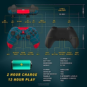 Gefunon Switch Controller, Wireless Controller Compatible with Nintendo Switch/Lite/OLED, Miles TheEnd Edition Game Control with Turbo, Motion Control, HD Rumble
