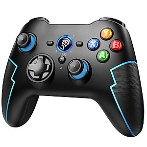 EasySMX 2.4G Wireless Controller for PS3, PC Gamepads with Vibration Fire Button Range up to 10m Support PC (Windows XP/7/8/8.1/10), PS3, Android, Vista, TV Box Portable Gaming Joystick Handle