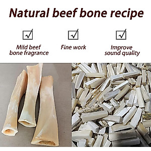 Cheerock 6Pcs Guitar Bone Nuts, Blank Guitar Bridge Saddle and Nut, Pure Bone Nut for Electric Bass Acoustic Classical Guitar Mandolin Banjo Ukulele DIY