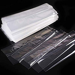 Ice Popsicles Bags Thick Frozen Pops Ice Cream Plastic Wrappers for Candy Food Grade Hot Sealing Packing Containers (200Pcs ,Clear)