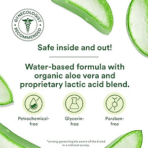 Good Clean Love Almost Naked Organic Water-Based Lube, Personal Lubricant with Aloe Vera, Safe for Adult Toys & Condoms, pH-Balanced, Intimate Wellness Gel for Men & Women, 4 Oz (2-Pack)