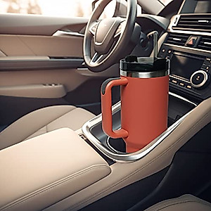 40oz Insulated Tumblers with Handle and Straw H2.0 Quencher Tumbler Reusable Ice Coffee Cup with Lid Travel Coffee Mug for Cold and Hot Beverages Stainless Steel BPA Free(40oz Rose Quartz)