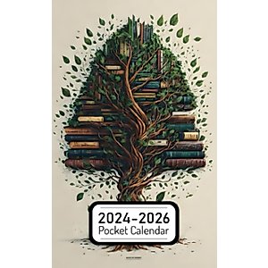 Pocket Calendar 2024-2026: Two-Year Monthly Planner for Purse , 36 Months from January 2024 to December 2026 | Monster | Medieval peasant village | Cold color scheme