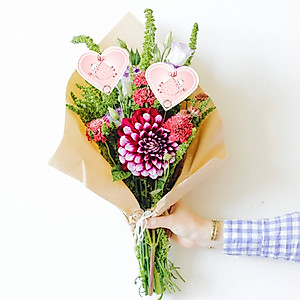 VOSAREA 50pcs Metal Floral Place Card Holder Round Shaped Memo Photo Holder Flower Picks Clip for Wedding Birthday Baby Shower (Round Shape)