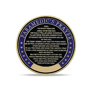 Medical Services EMT/EMS Challenge Coin Paramedic's Prayer Thank You Coin