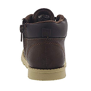 carter's Boys' Brand Fashion Boot, Brown, 6 M US Toddler