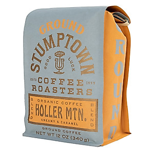 Stumptown Coffee Roasters, Organic Medium Roast Ground Coffee Gifts - Holler Mountain 12 Ounce Bag, Flavor Notes of Citrus Zest, Caramel and Hazelnut