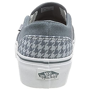 Vans Unisex Asher Platform Slip On Low Cut Design Skate Shoe Sneaker - Plaid Mix Dark Grey 7.5
