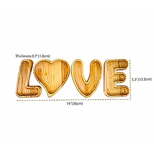 OZWOON Wooden Heart Shape Appetizer Plates Set Ideal Gift And Great For Special Occasions For Snack Candy Nuts Charcuterie Board Set Cheese All are Welcomed Perfect for Valentine's Day